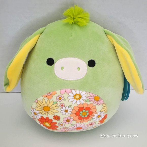 Squishmallows | Toys | Juniper Green Donkey W Orange Floral Belly ...